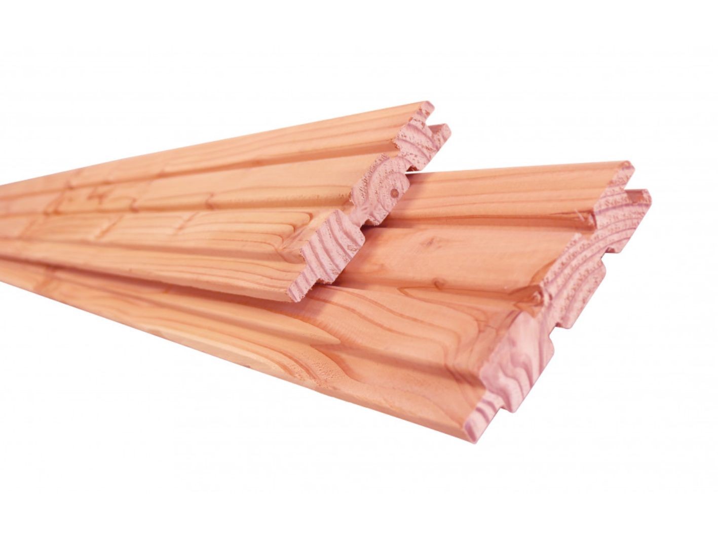 Rhombusprofielplank triple douglas 2-zijdig, 2.7 x 14.5 x 224 cm | Nubuiten